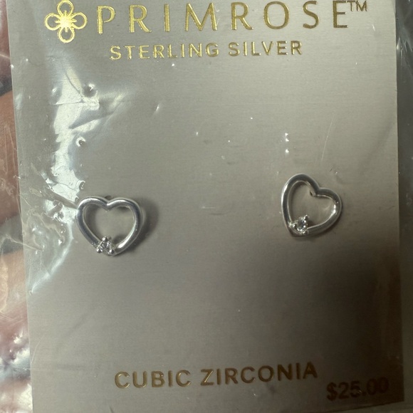 PRIMROSE | Jewelry | Primrose Sterling Silver Cubic Zirconia Heart ...